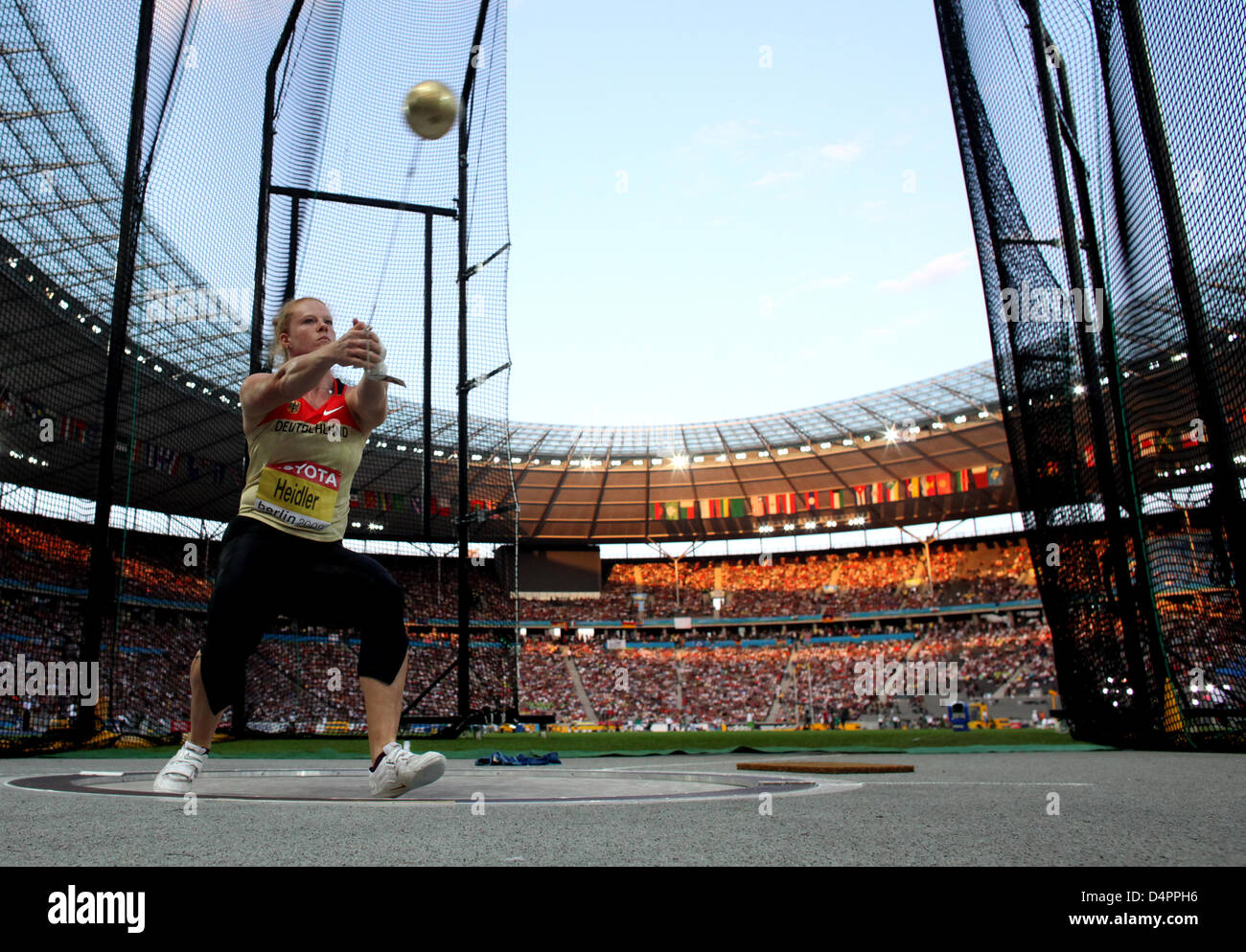 Germany?s Betty Heidler competes in the Hammer Throw final at the 12th ...