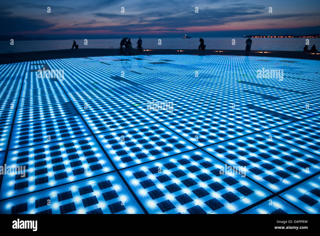 Light show at dusk, Zadar Stock Photo - Alamy