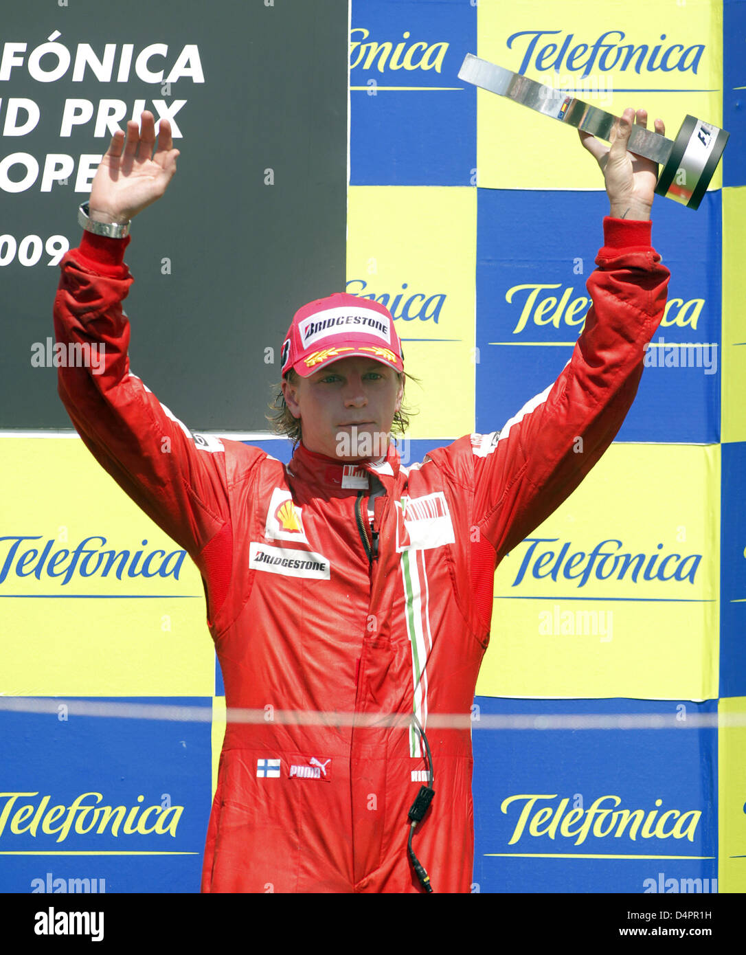 Finnish third-placed Kimi Raikkonen of Scuderia Ferrari pictured on the ...