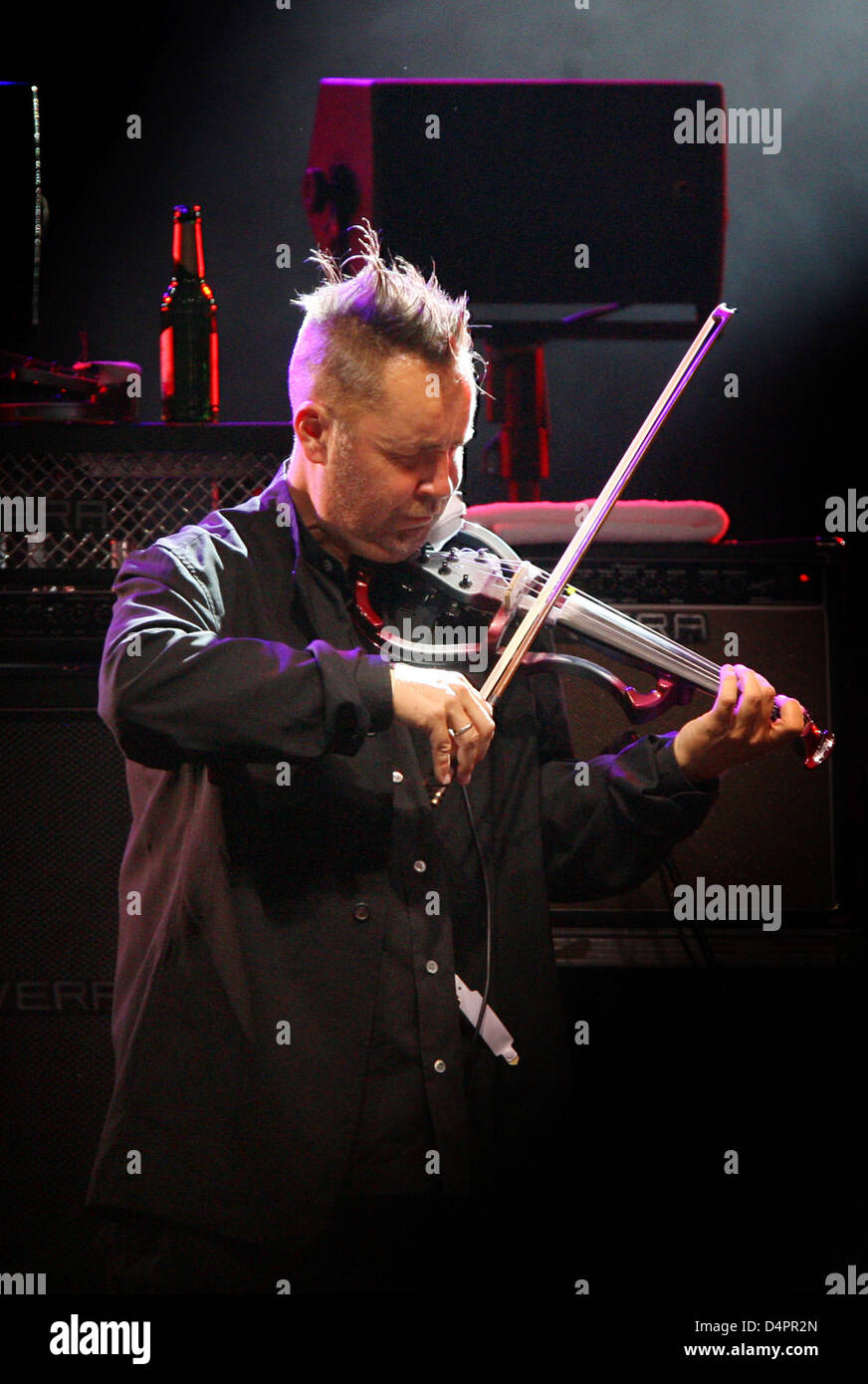 British star violinist Nigel Kennedy performs during a concert at the ...
