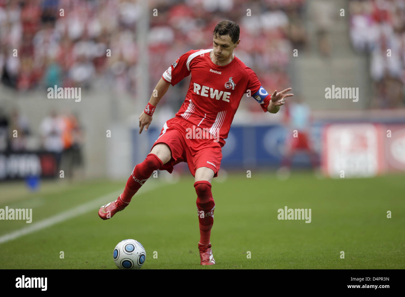 Cologne?s Milivoje Novakovic leads the ball during the Bundesliga ...