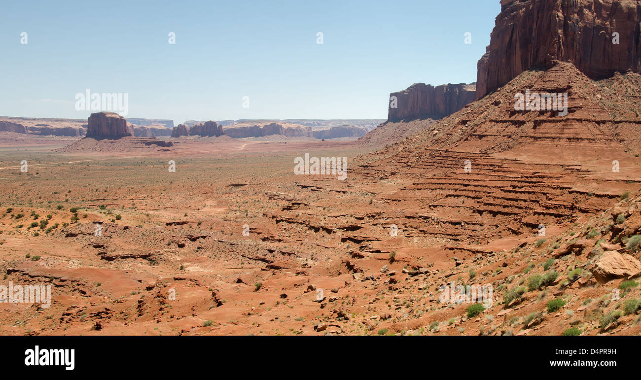 overview in Monument Valley in Utah in the United States of America ...