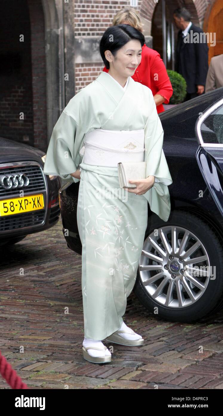 Japanese Princess Kiko during her visit to the Royal Library and the ...