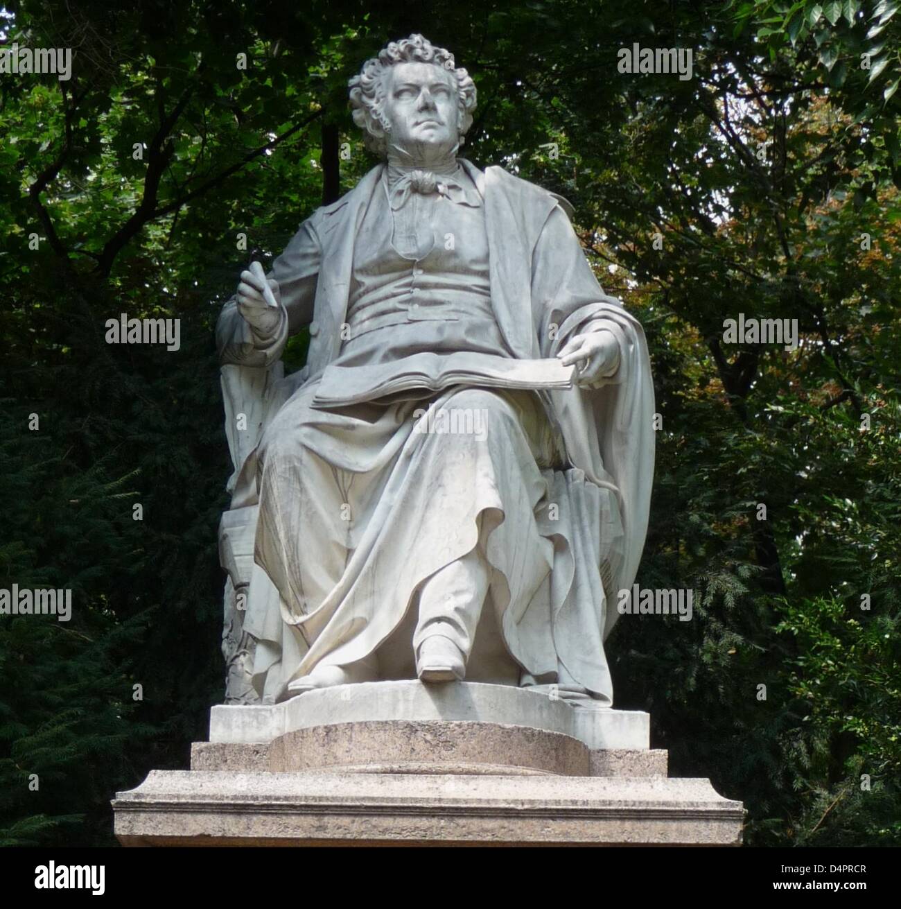 A memorial for Austrian composer Franz Schubert (1797-1828) pictured at ...