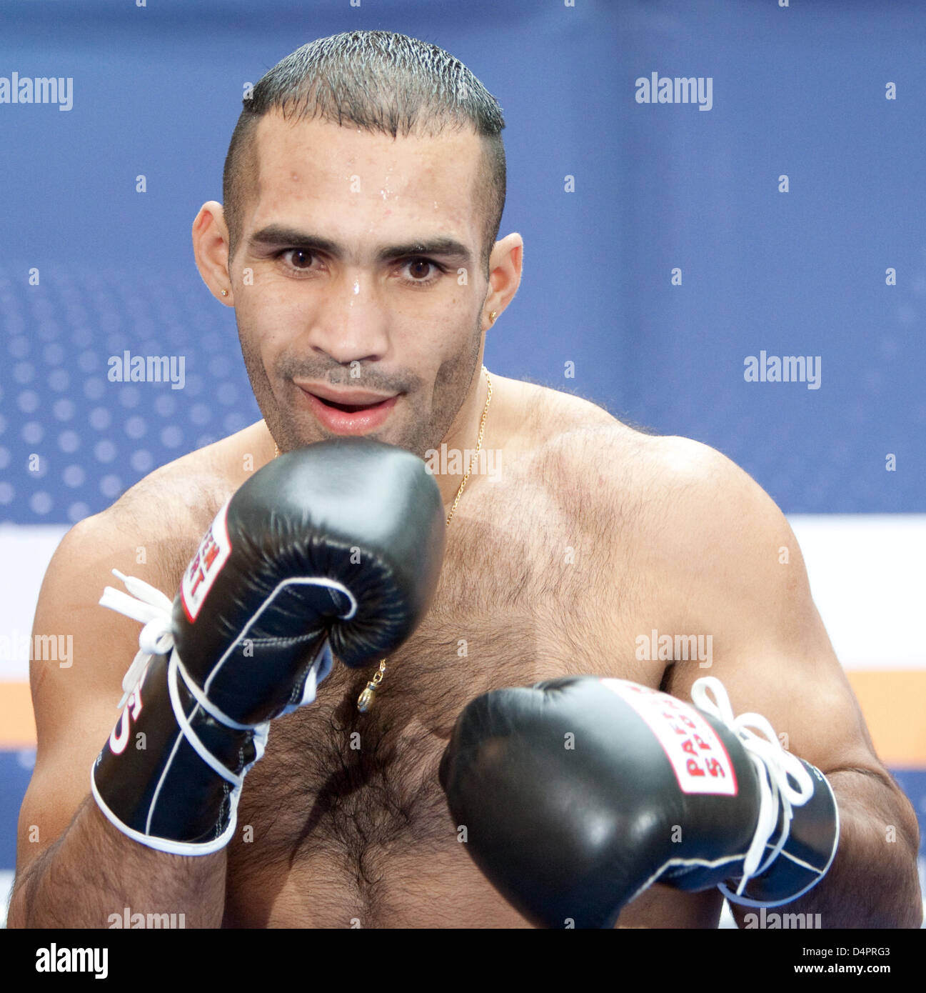WBO Cruiserweight World Champion Argentine Victor Emilio Ramirez poses ...