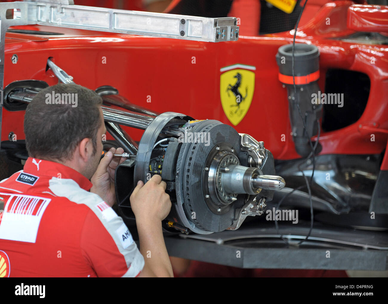 Ferrari mechanic works on hi-res stock photography and images - Alamy