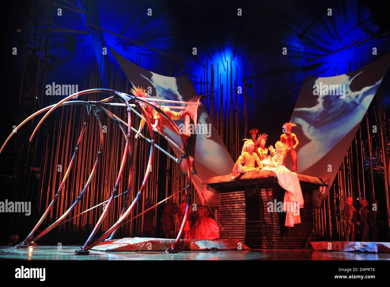 Artistes of Cirque du Soleil circus perform in Hamburg, Germany, 27 ...