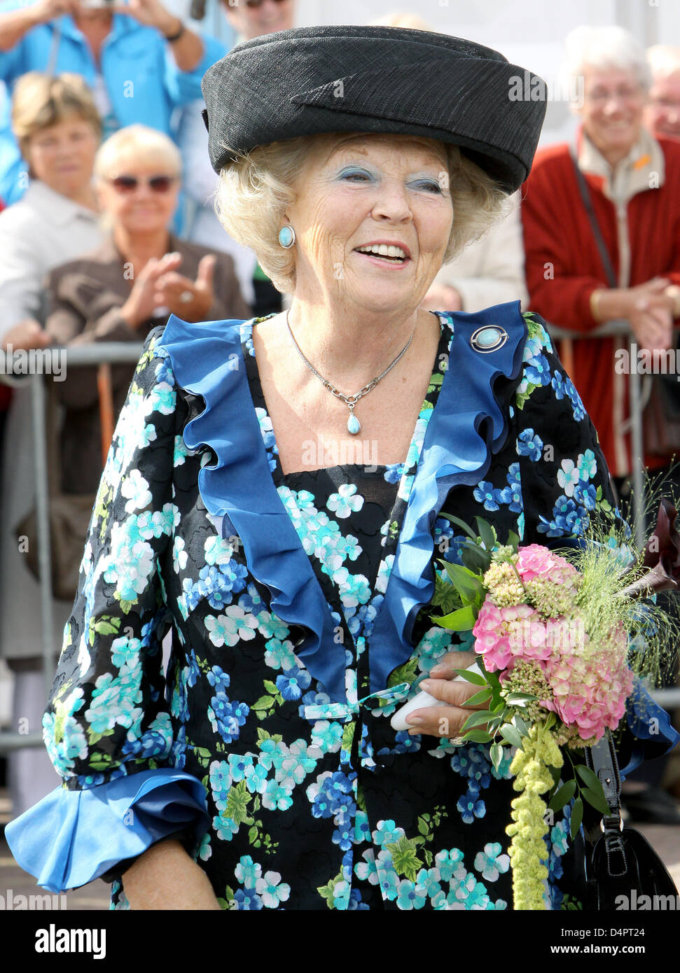 Queen Beatrix of the Netherlands visits the Fishery Days in Den Oever ...
