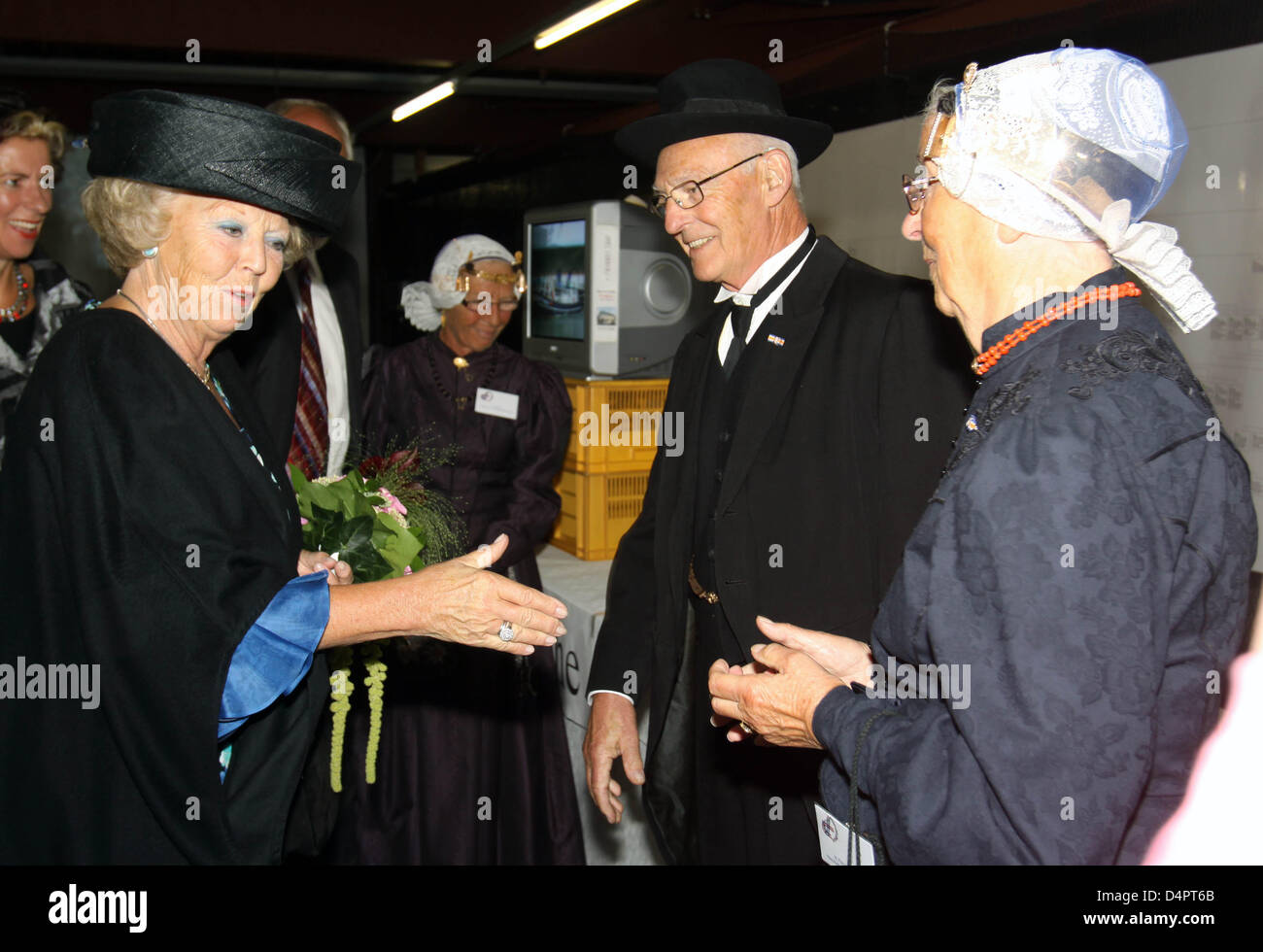 Queen Beatrix of the Netherlands visits the Fishery Days in Den Oever ...