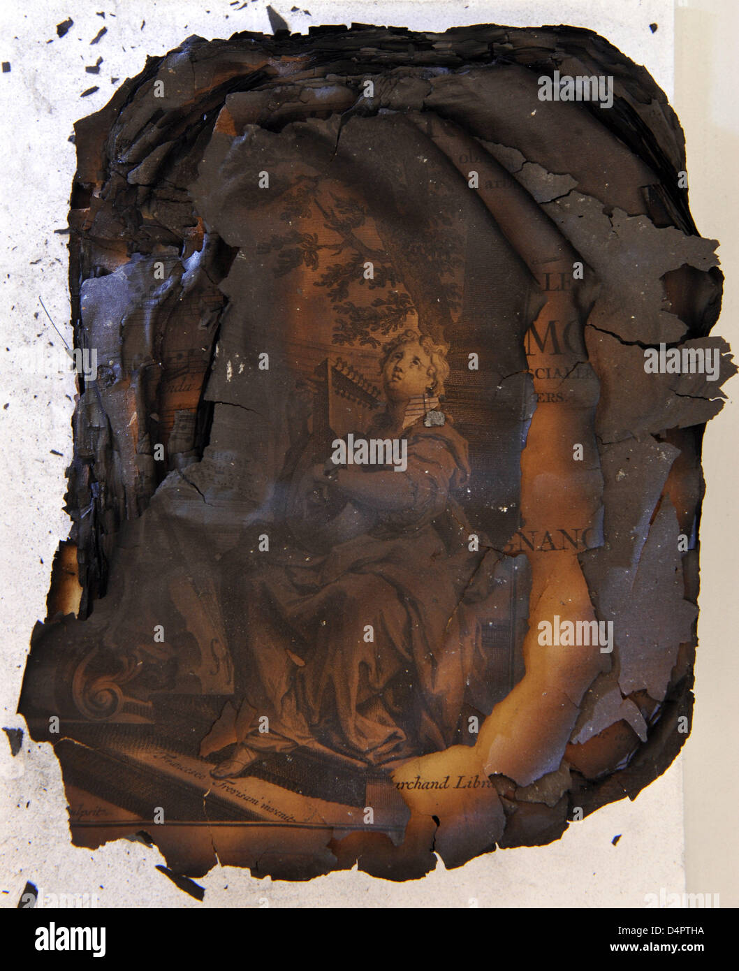 A burnt book pictured at Anna Amalia Library in Weimar, Germany, 01 ...