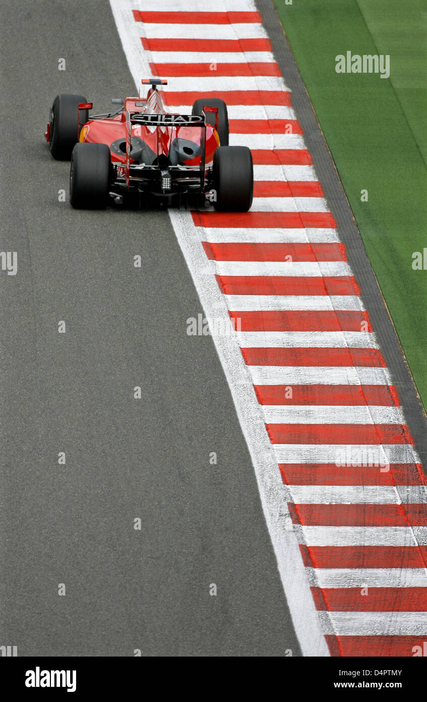 Italian Formula One driver Luca Badoer of Ferrari steers his car during ...