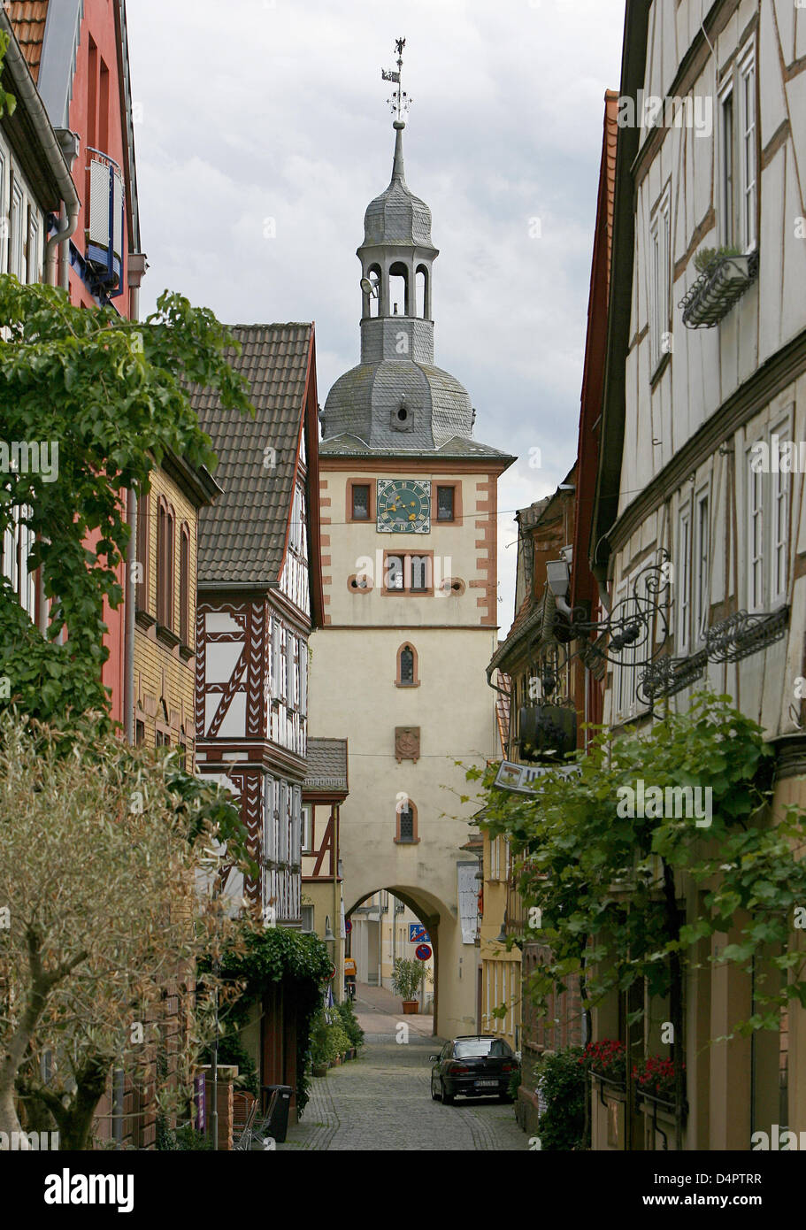 View on the ?Brunnentorturm? in Klingenberg, Germany, 09 June 2009 ...