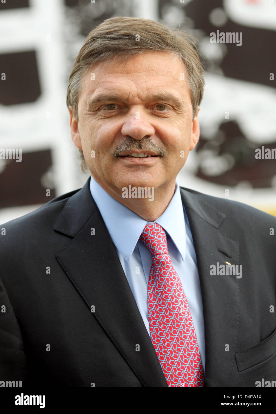 Rene Fasel, President of the World Ice Hockey Federation IIHF portrayed ...