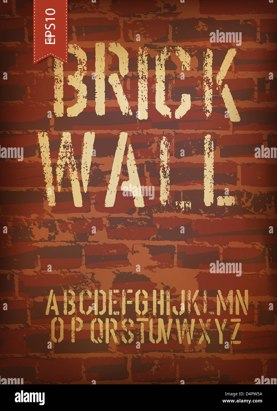 Brick wall design template Stock Photo - Alamy