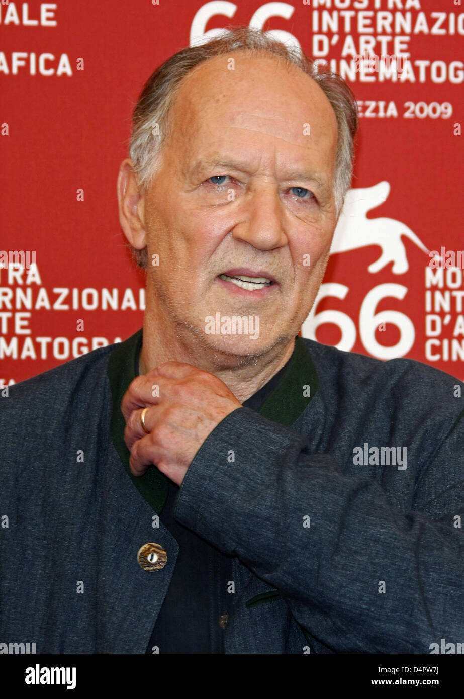 German director Werner Herzog poses after the press conference on the ...