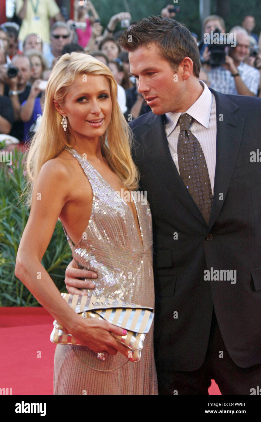 Paris Hilton and Doug Reinhardt arrive at the premiere of the film ?Bad ...