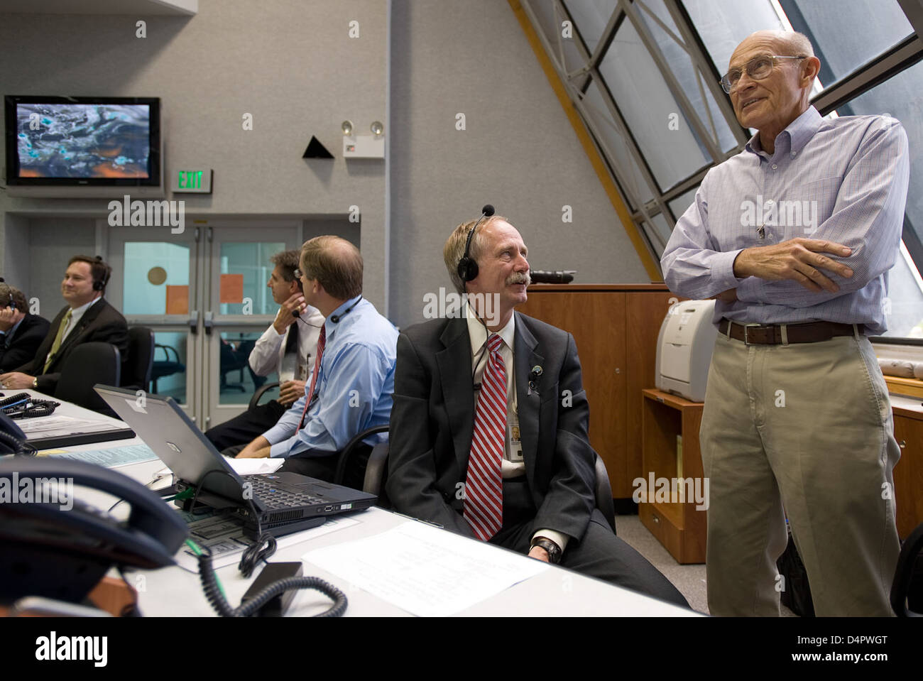 The STS-127 mission launch control is shown at the Firing Room Four at ...