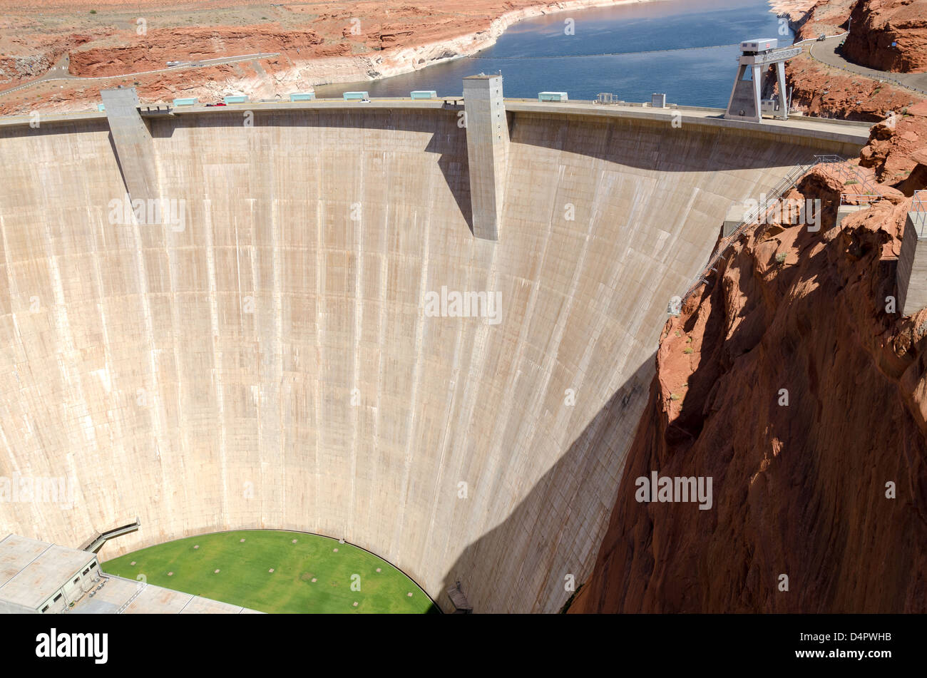 dam on Lake Powell in Page , Arizona in the United States of America ...