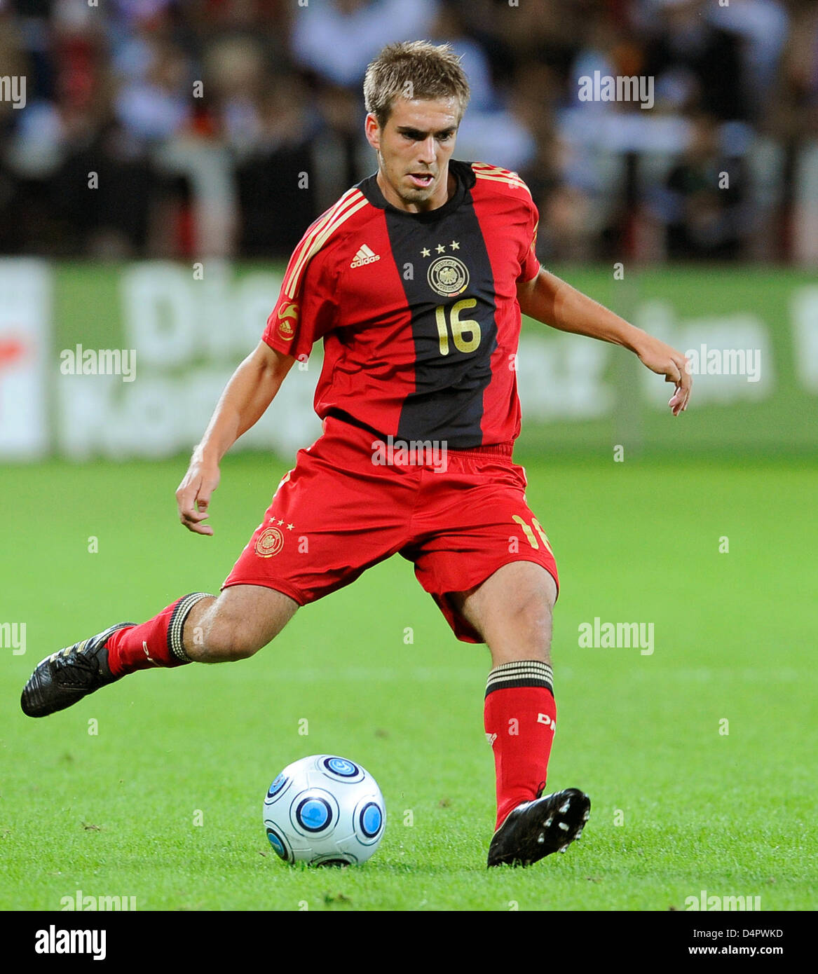 Germany?s Philipp Lahm controls the ball during the friendly match ...