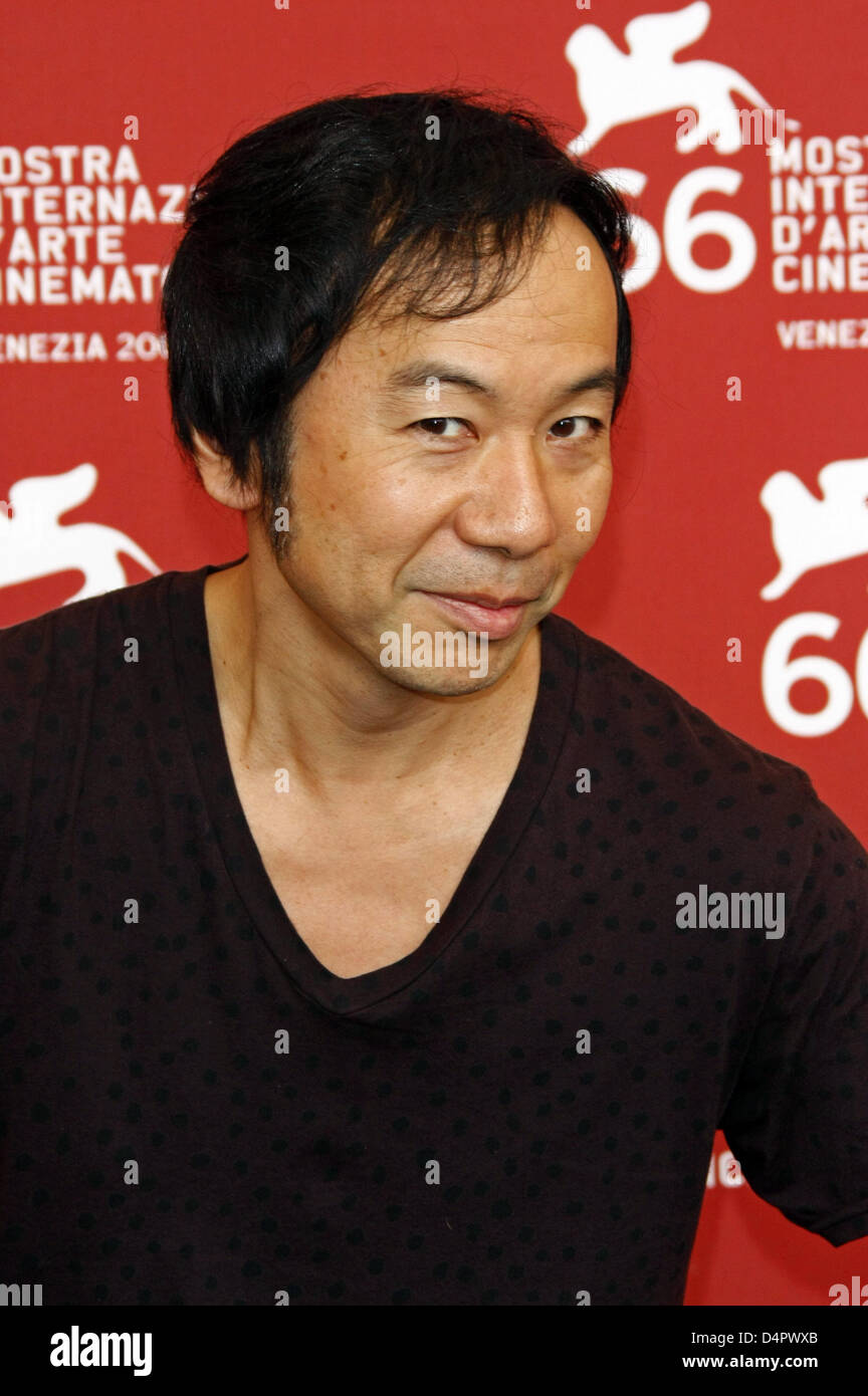 Japanese actor and director Shinya Tsukamoto poses after the press ...