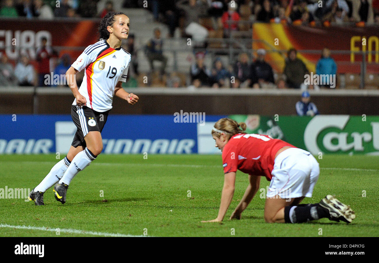 Germany?s Fatmire Bajramaj (L) celebrates scoring the 3-1 during the ...