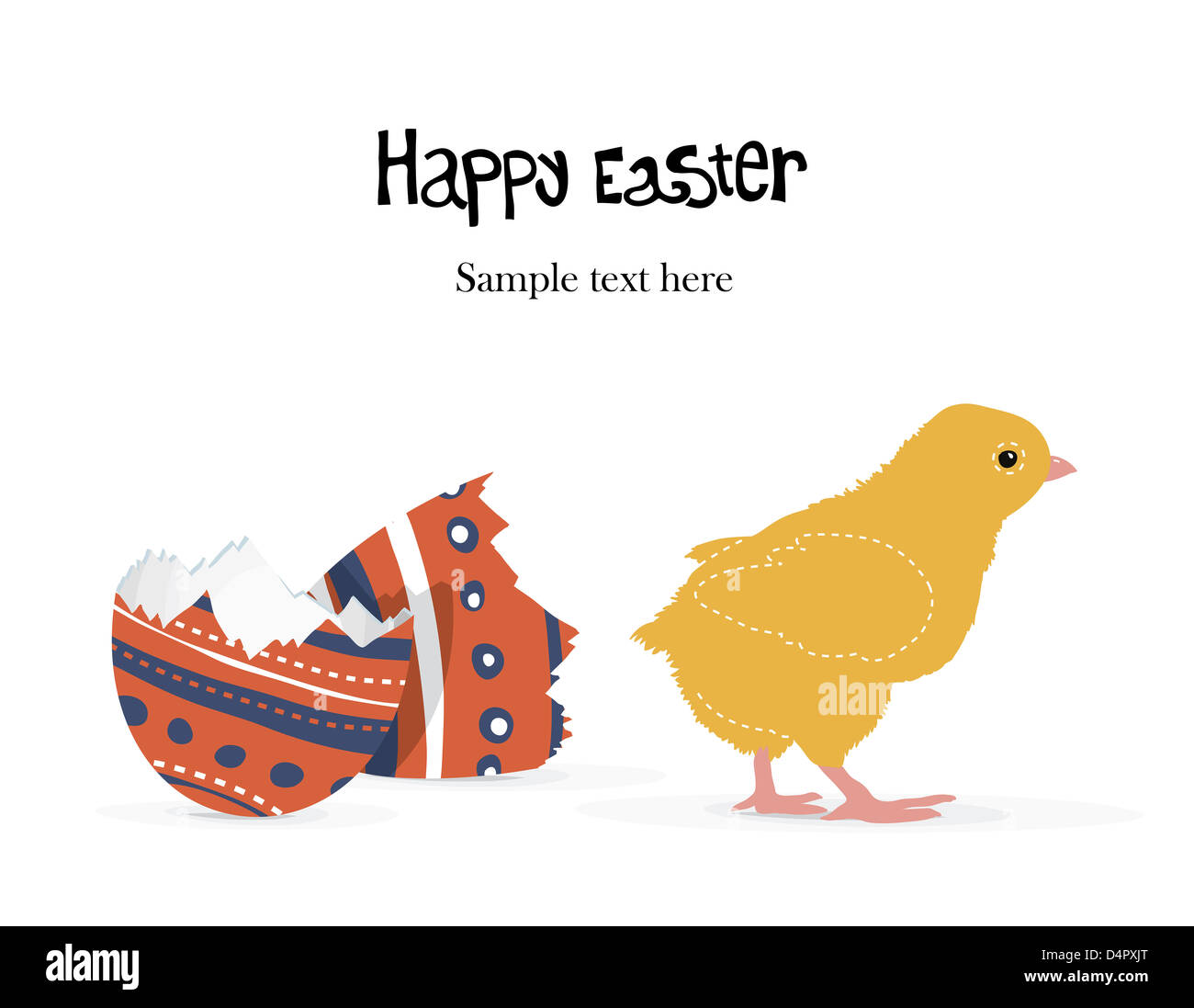 Easter egg and chick Stock Photo - Alamy