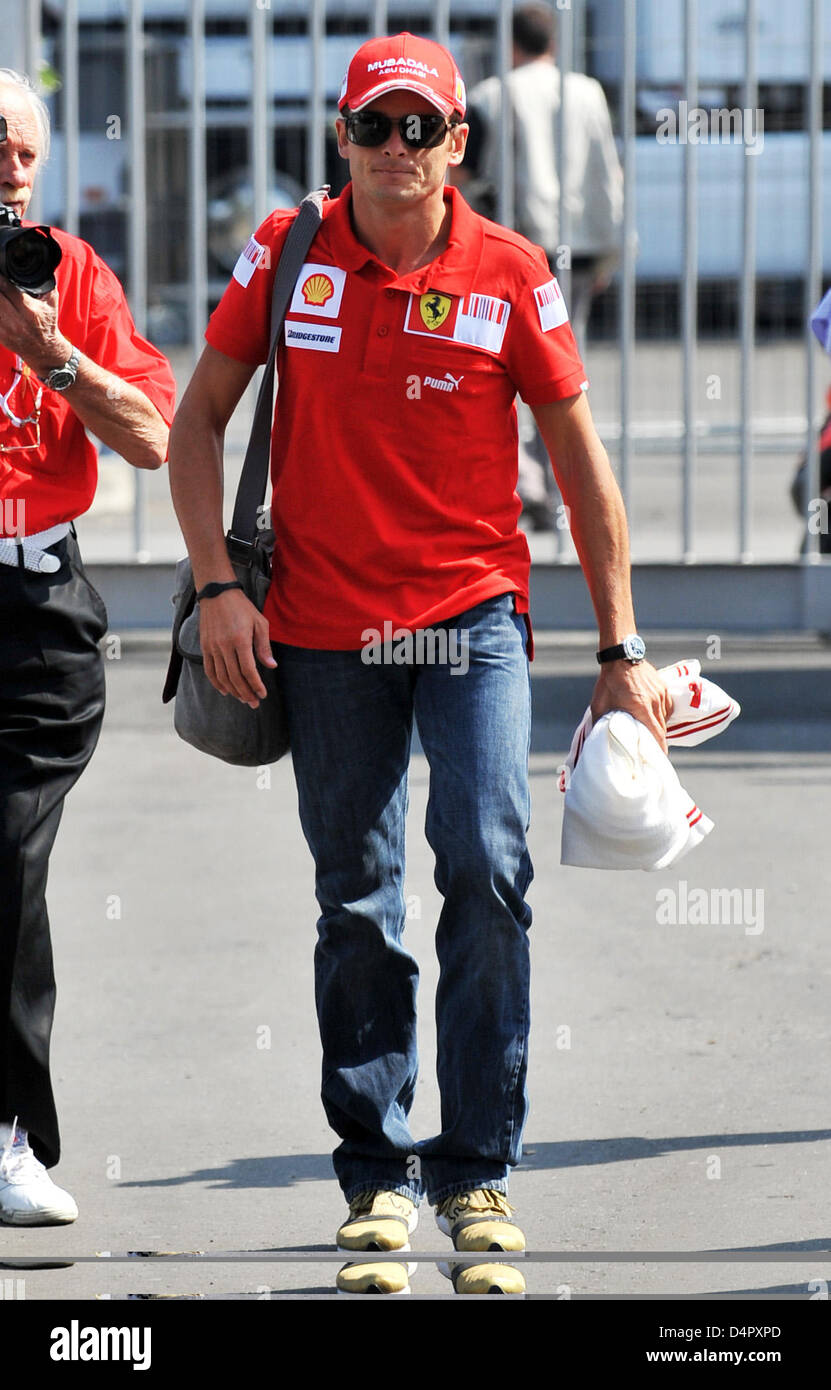 Italian Formula One driver Giancarlo Fisichella of Scuderia Ferrari ...