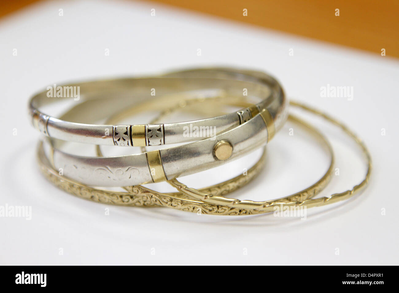 Antique tradition golden bracelets jewellery Tripoli, Libya Stock Photo ...