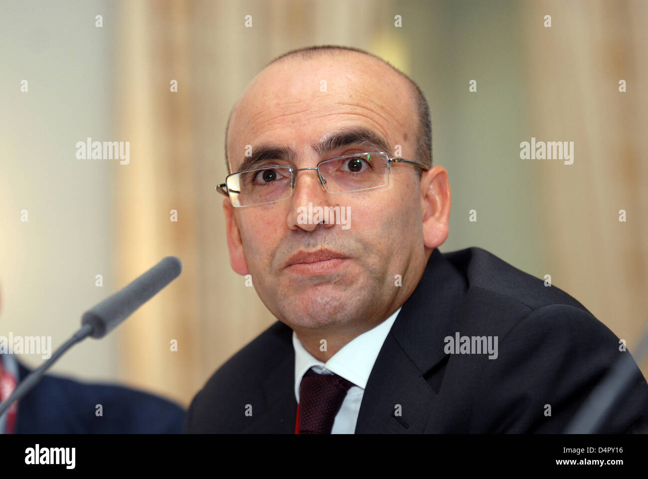 Turkish Finance Minister Mehmet Simsek attends an event on ?Balancing ...