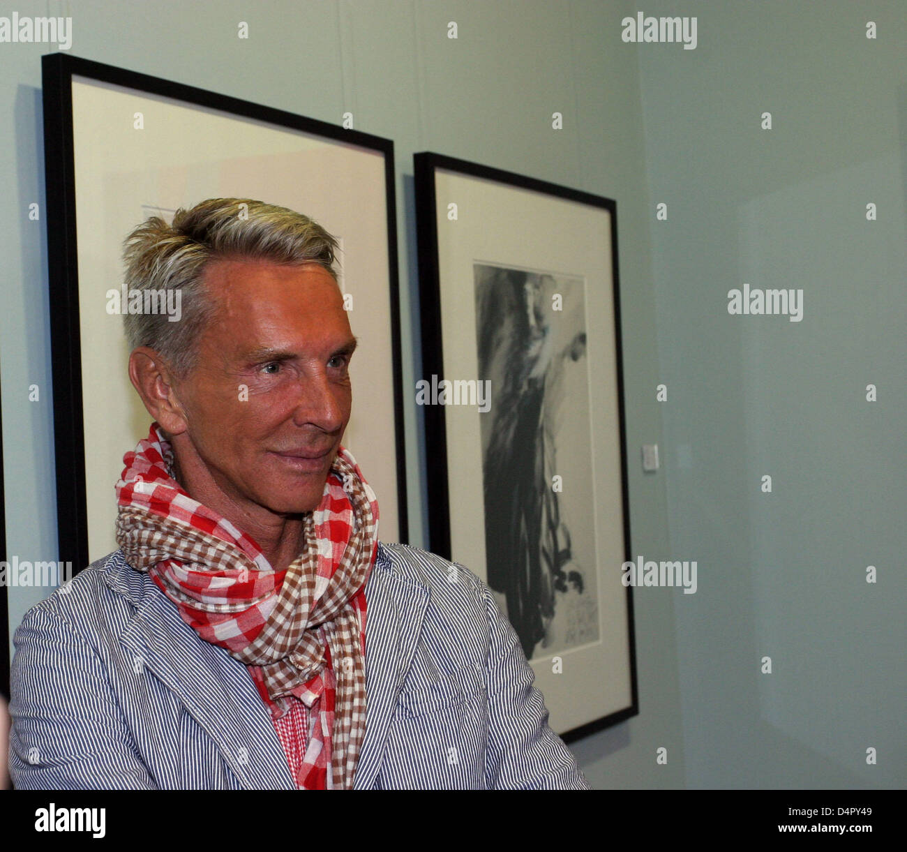 German fashion designer Wolfgang Joop poses during the vernissage of ...