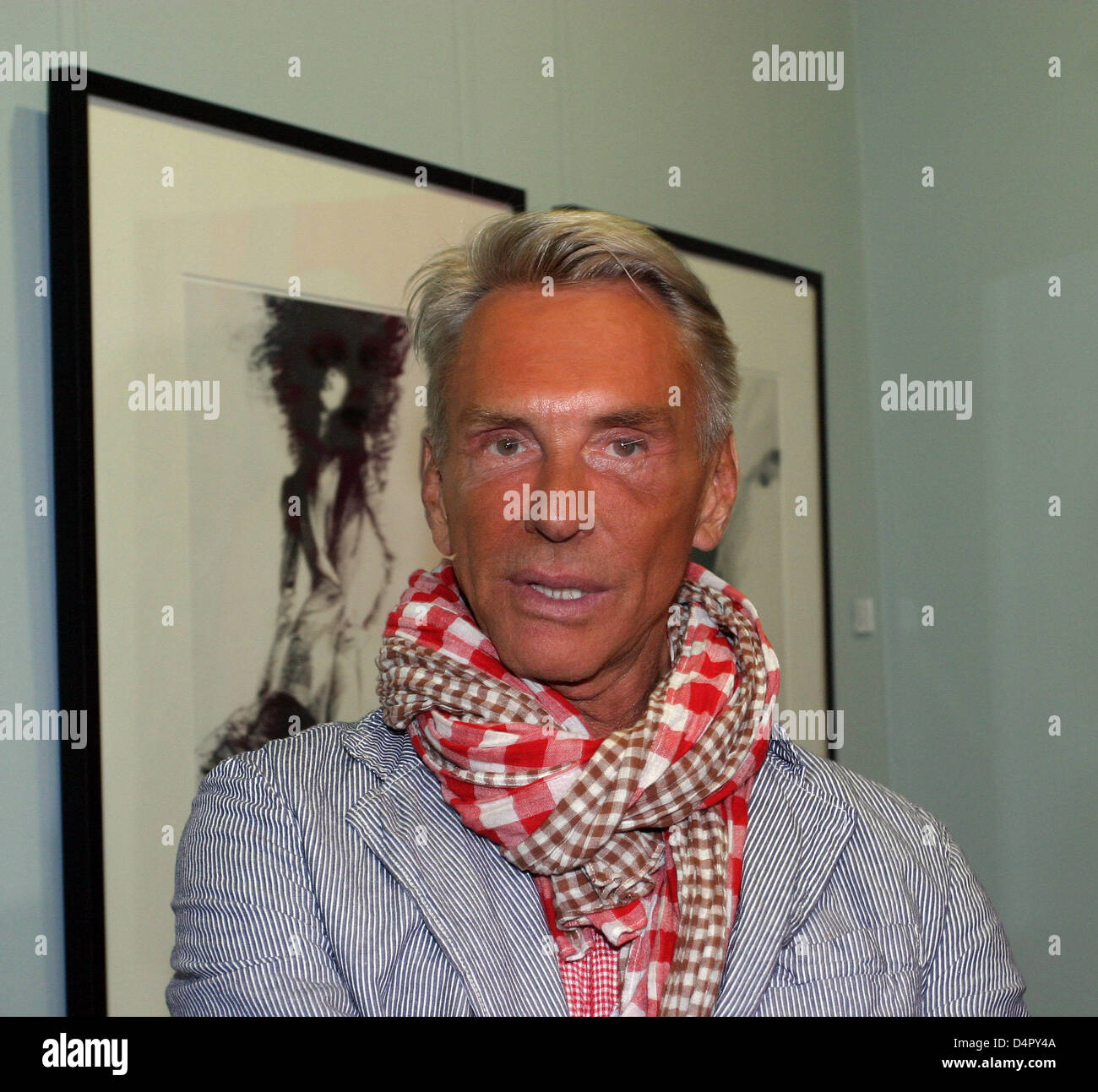 German fashion designer Wolfgang Joop poses during the vernissage of ...