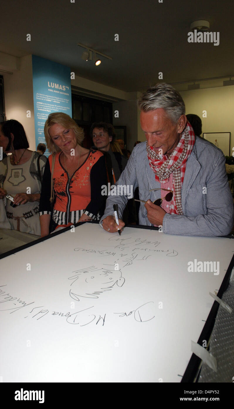 German fashion designer Wolfgang Joop poses during the vernissage of ...