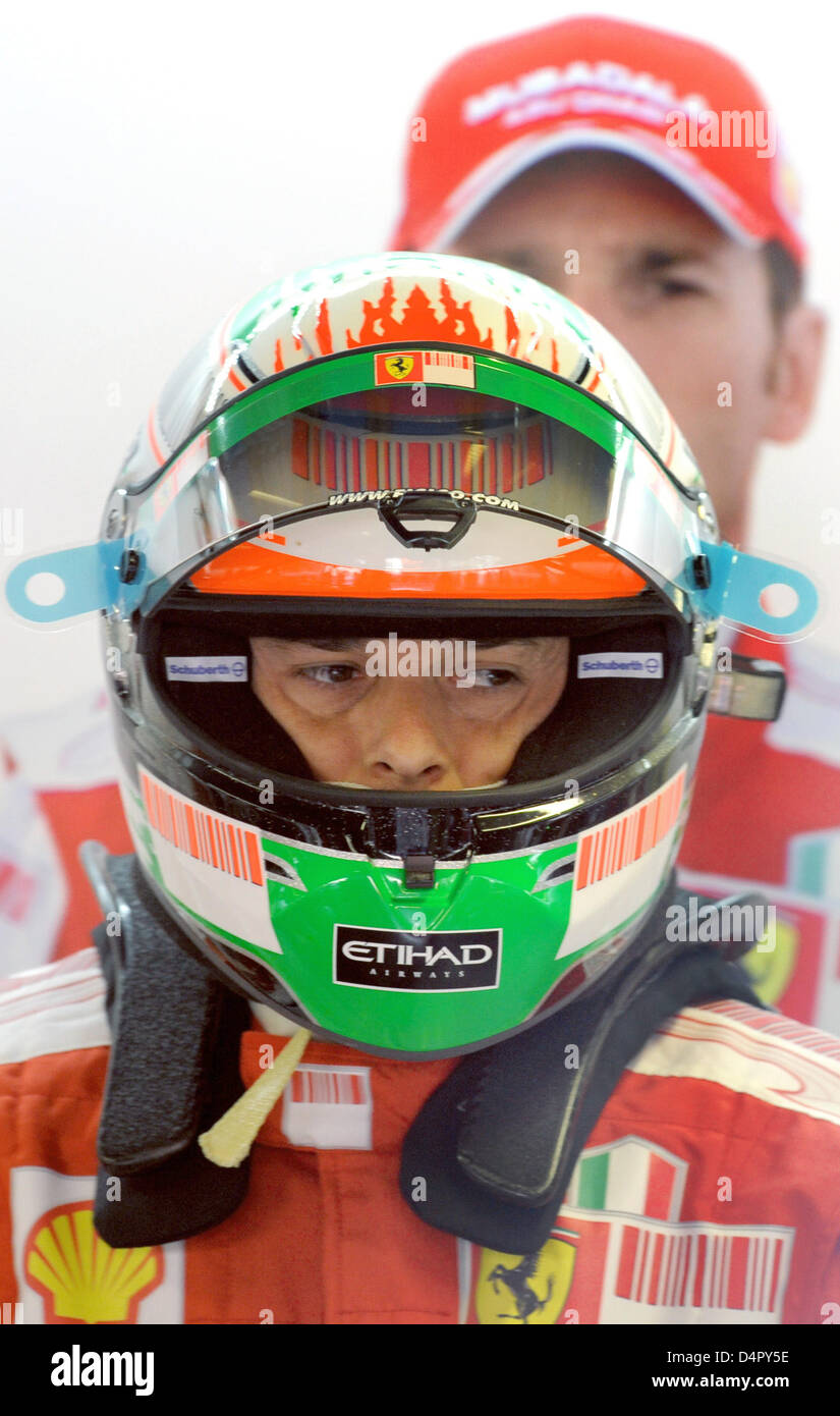 Italian Formula One driver Giancarlo Fisichella of Scuderia Ferrari in ...