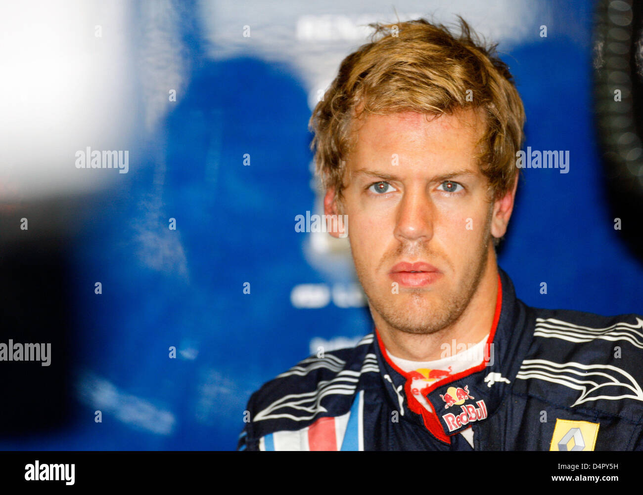 German Formula One driver Sebastian Vettel of Red Bull Racing in the ...