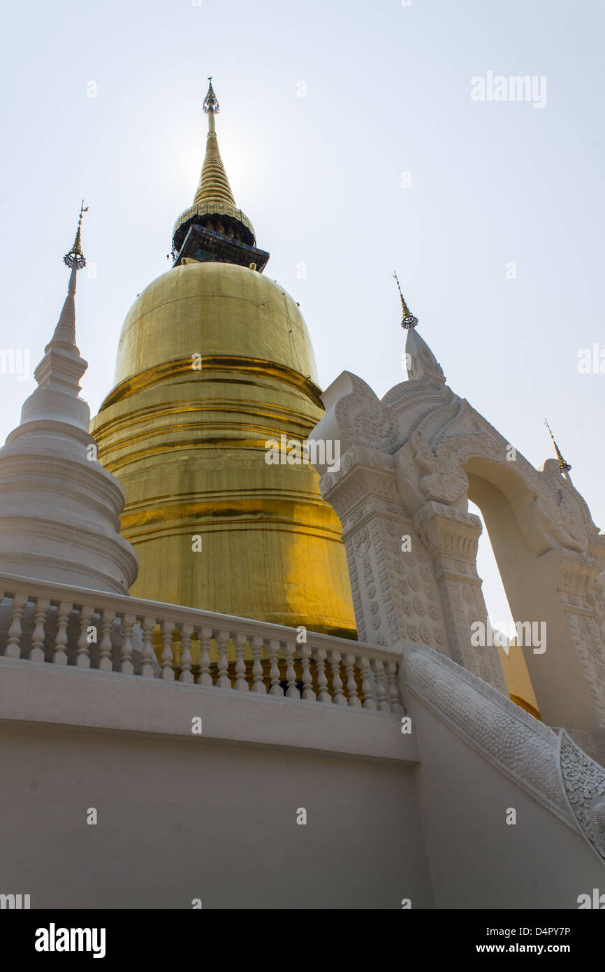 Chedi in front of the temple hi-res stock photography and images - Alamy
