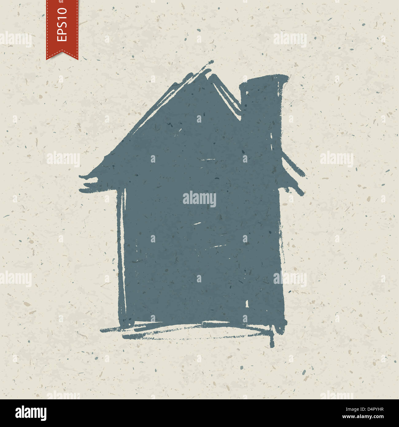 House sign on paper texture Stock Photo - Alamy