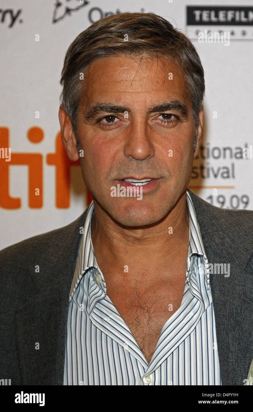 Actor George Clooney attends the press conference of the film ?Up In ...