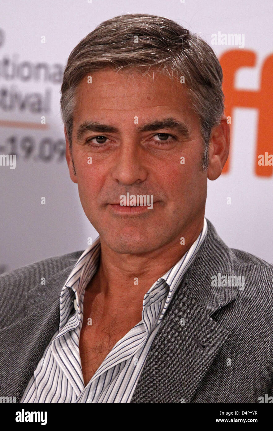 Actor George Clooney attends the press conference of the film ?Up In ...