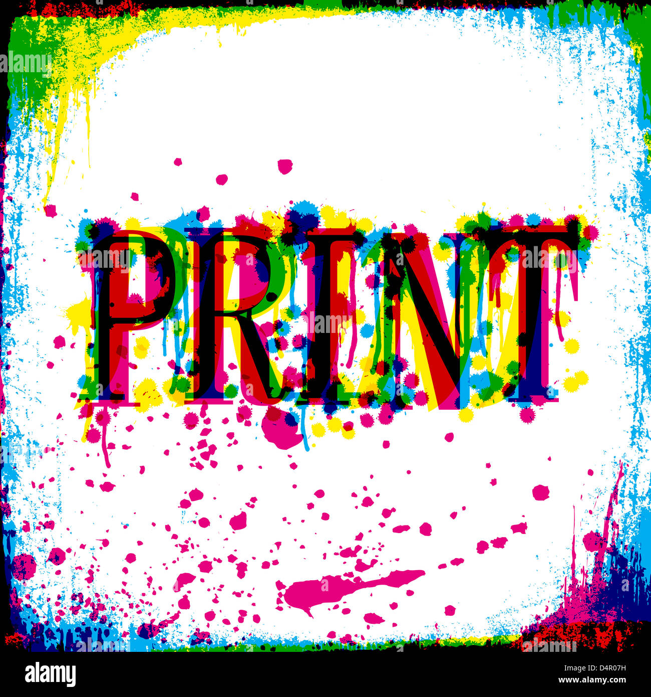 Print concept grunge design Stock Photo - Alamy
