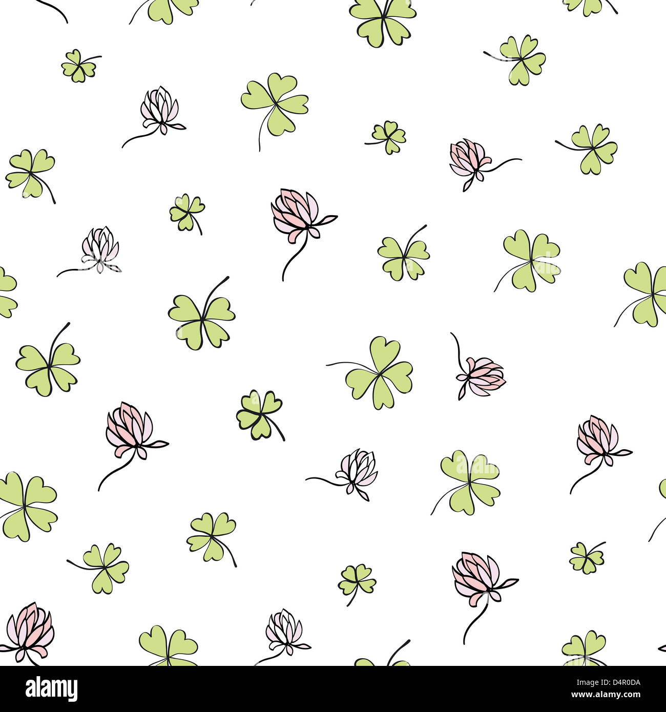 Seamless clover background Stock Photo - Alamy