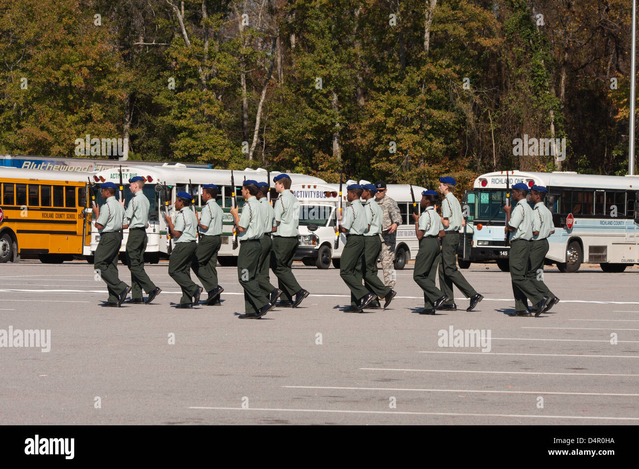 JROTC Platoon Drill With Weapon Competition Stock Photo - Alamy