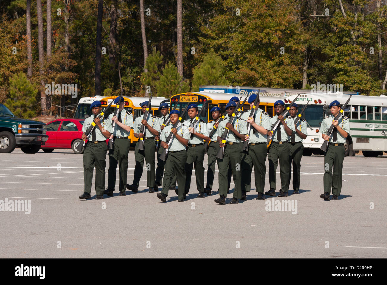 JROTC Platoon Drill With Weapon Competition Stock Photo - Alamy