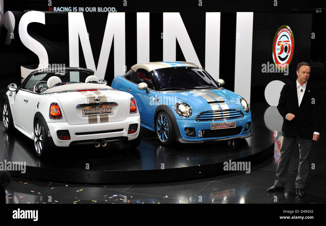 Mini CEO Ian Robertson presents theMini Concept Roadster and Coupe ...