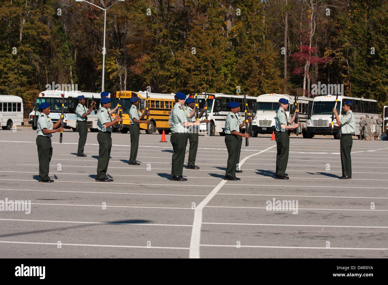 JROTC Platoon Drill With Weapon Competition Stock Photo - Alamy