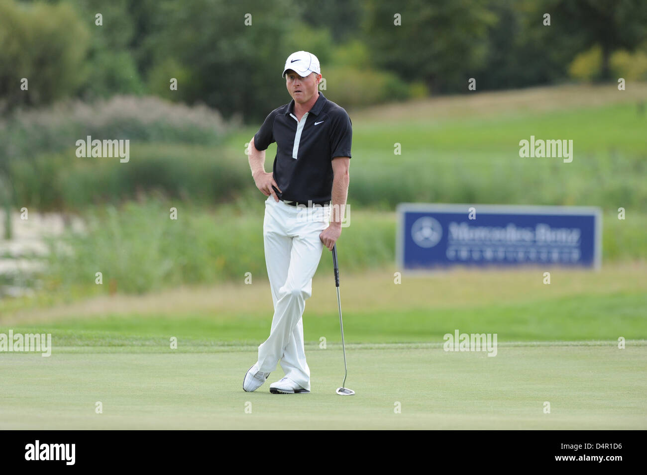 British professional golfer Simon Dyson at the Mercedes-Benz ...