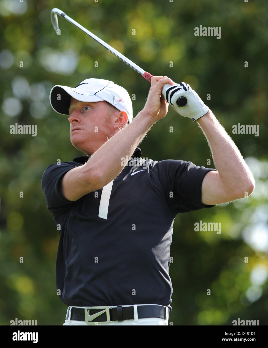 British professional golfer Simon Dyson at the Mercedes-Benz ...