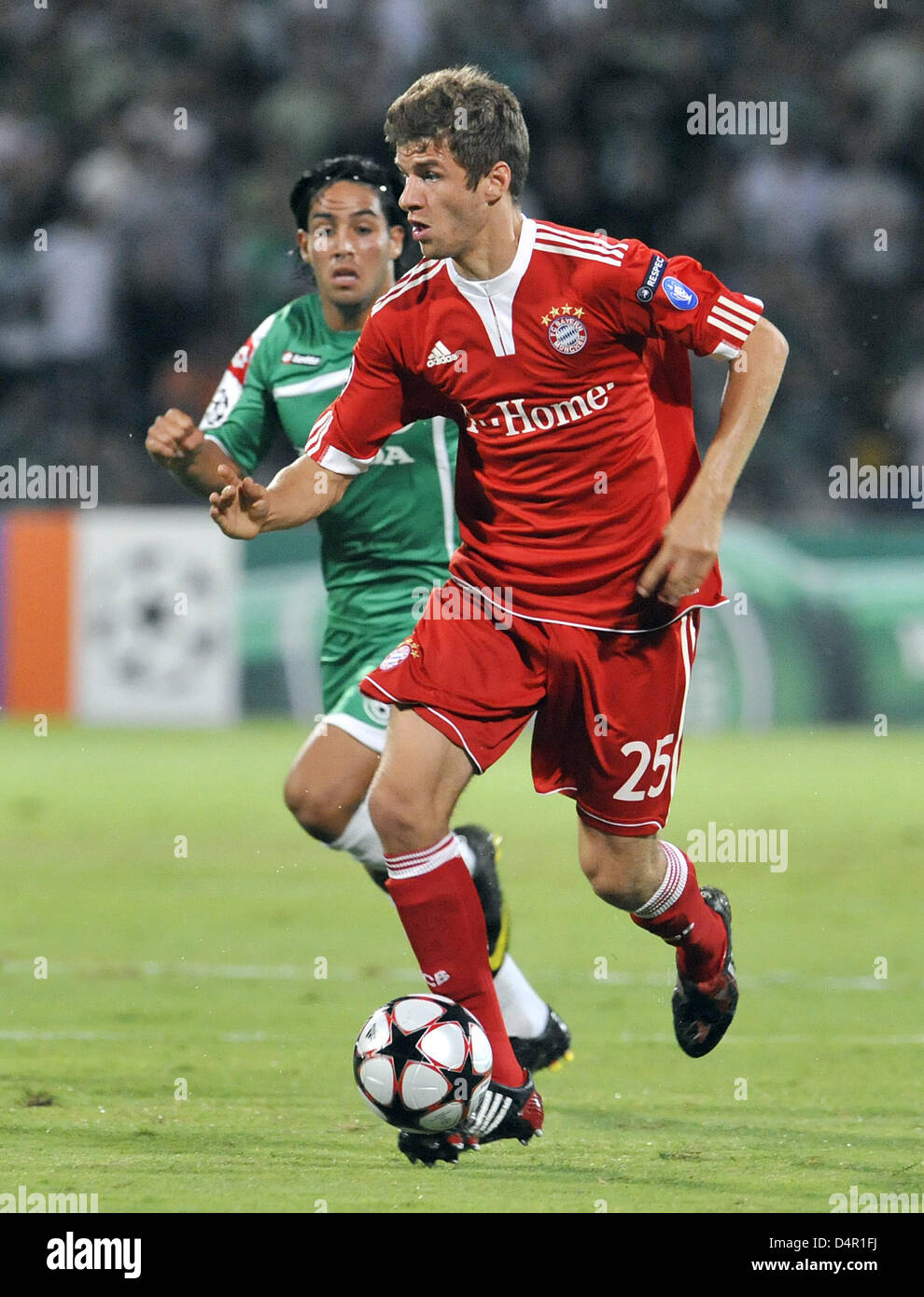 Munich?s Thomas Mueller shown in action during the UEFA Champions ...