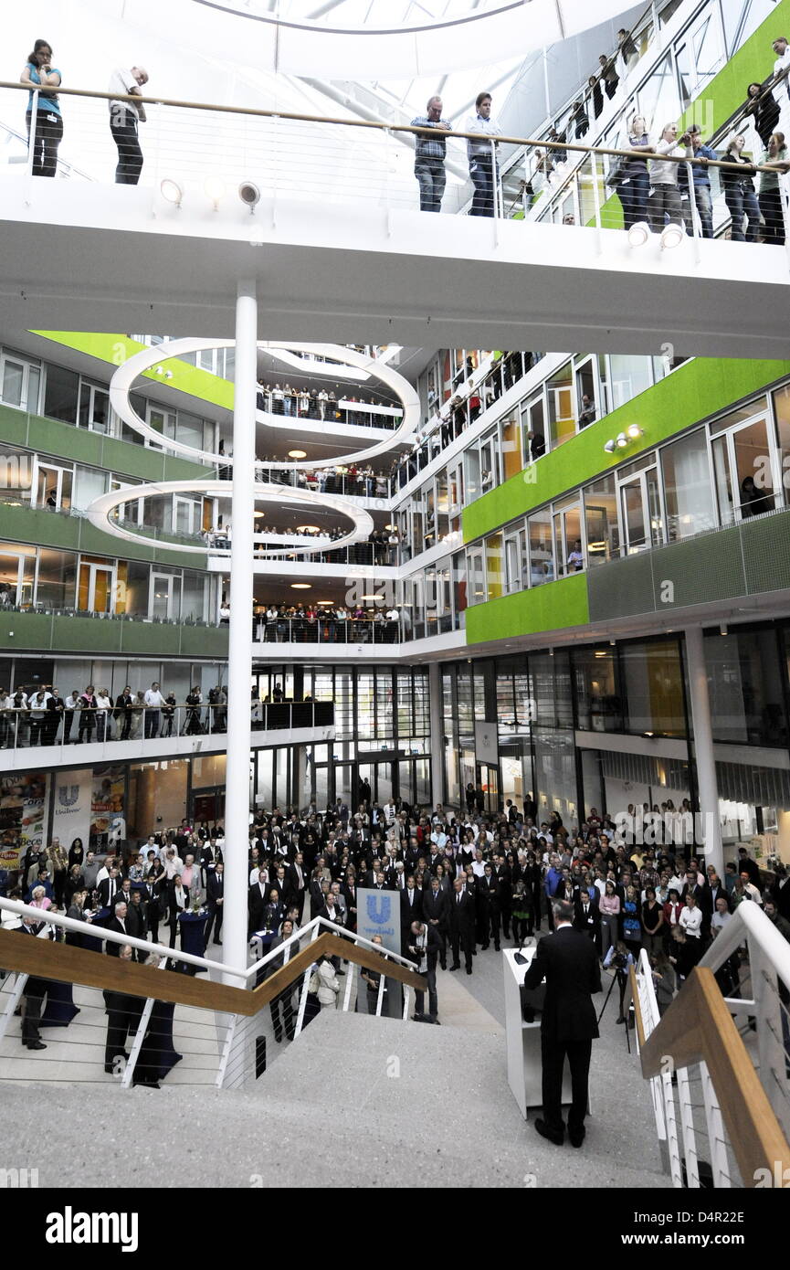 Interior view of the new Unilever Germany headquarters, inaugurated ...