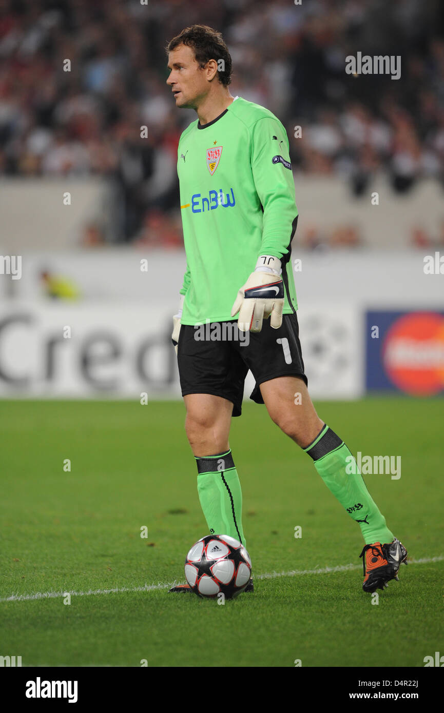 Stuttgart?s goalie Jens Lehmann pictured during the UEFA Champions ...