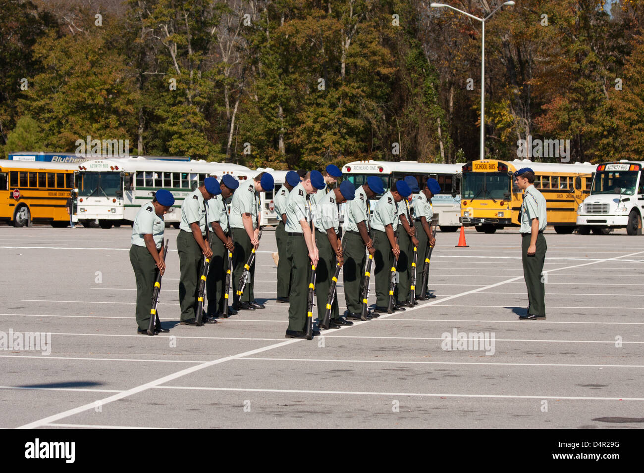JROTC Platoon Drill With Weapon Competition Stock Photo - Alamy
